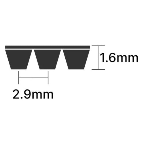 H Section Poly V Belts 1.6mm Pitch - Multi-Ribbed Belts