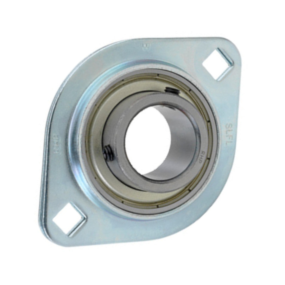 SLFL20 RHP Self Lube 2 Bolt Pressed Steel Flange Bearing 20mm Bore